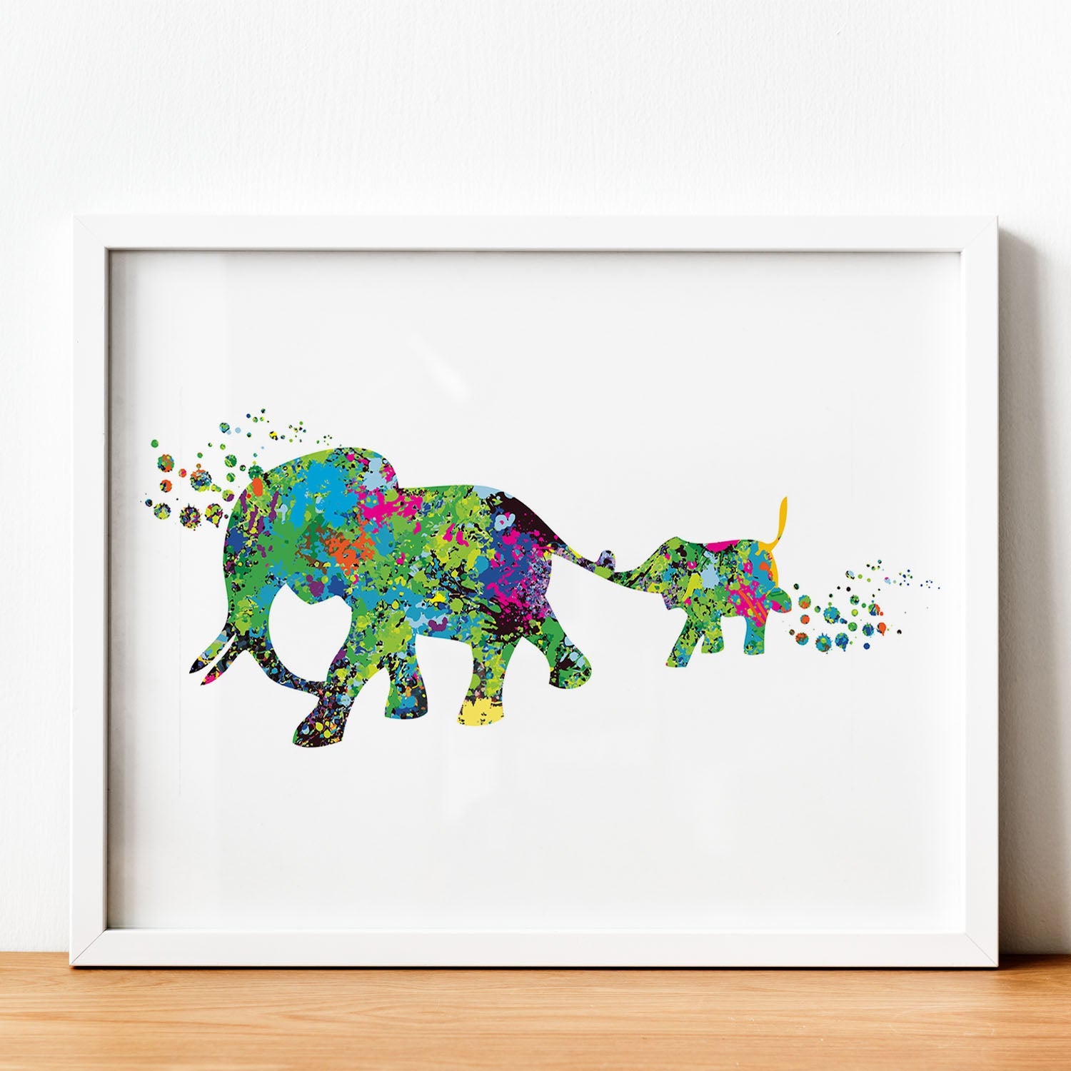 Padre And Son Elephant Style Mix Style Of Style Style Watercolor Style ...