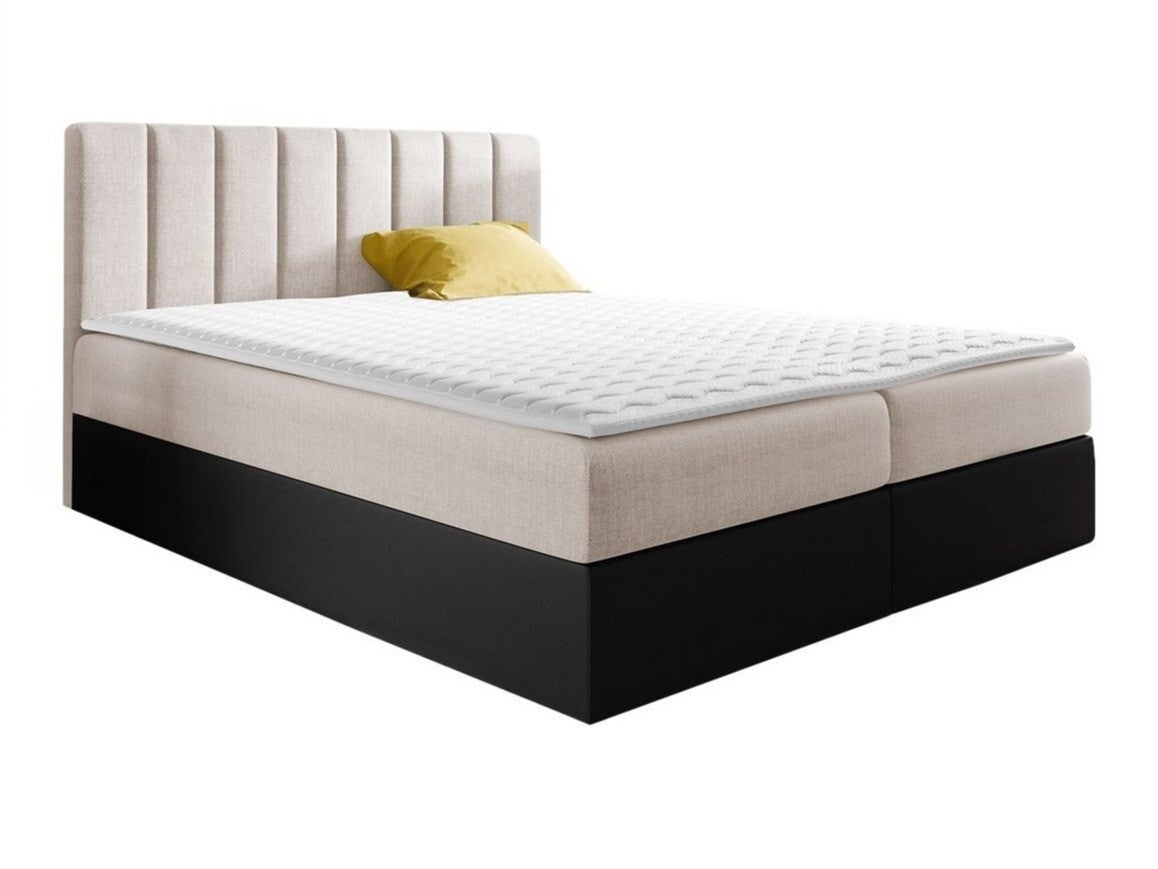 Lit continental Baltimore 125, Double, Continental, Brun clair, 160x200 ...