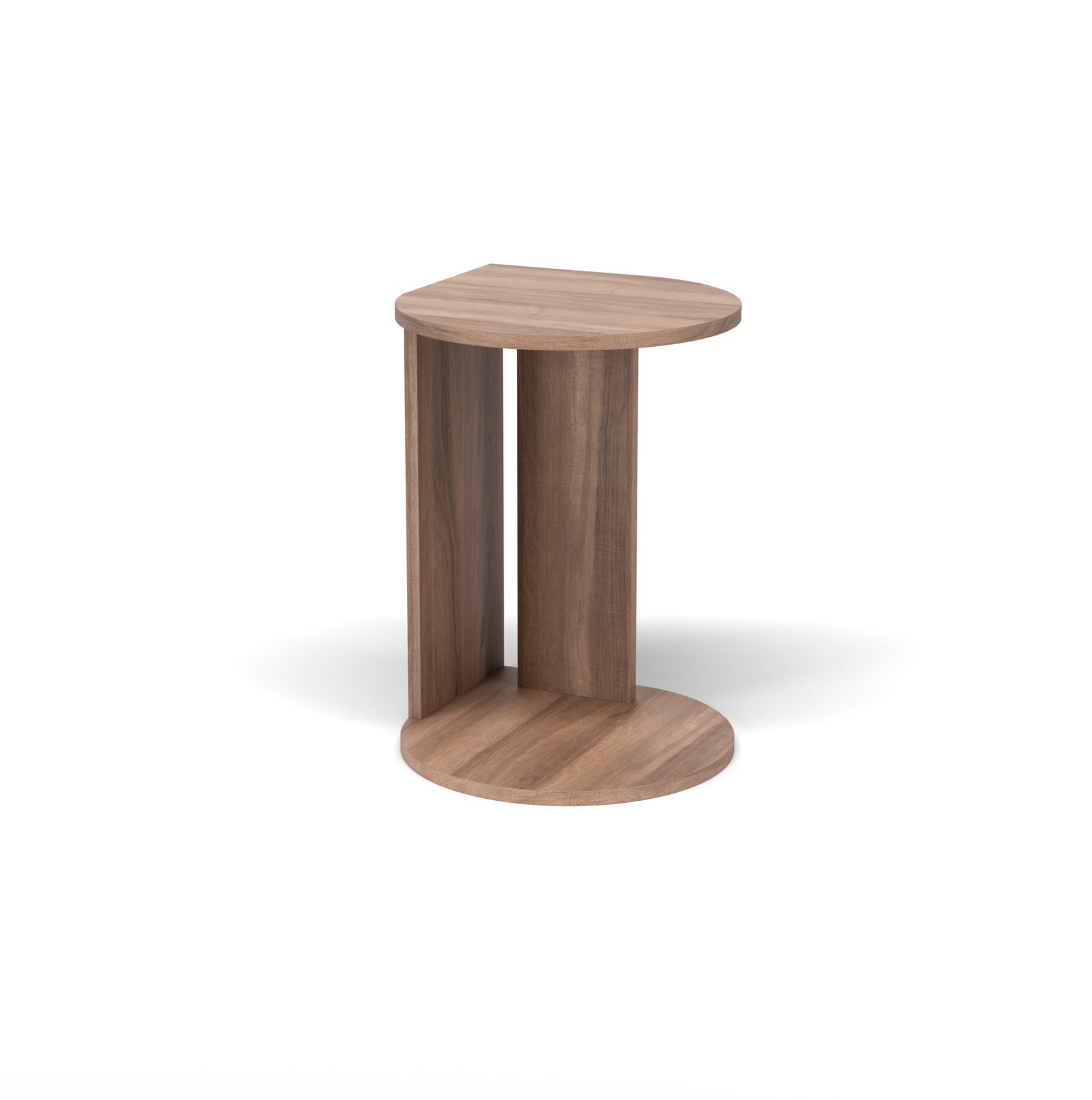 Table d'appoint mélamine, modèle Trébol, coloris noyer | Leroy Merlin