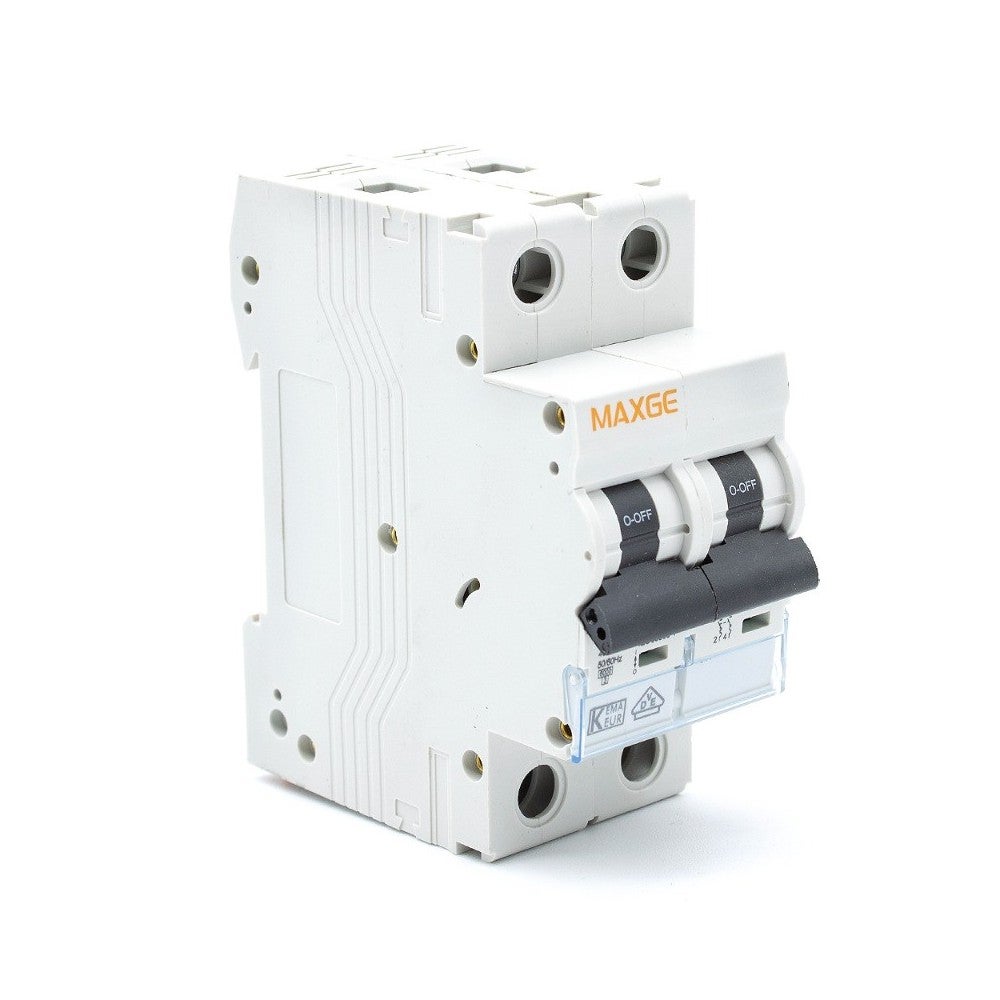 Interruptor Magnetotérmico Terciario 2 Polos Maxge Curva C 6kA 63A | Leroy Merlin