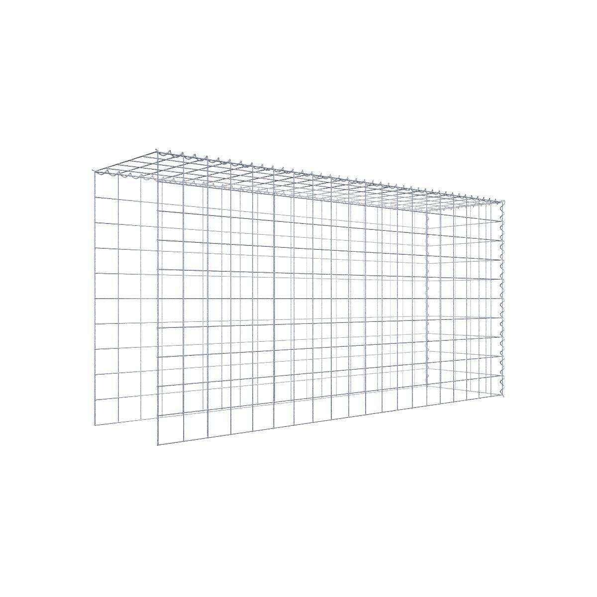 Gabiona - Gabion à monter en hauteur et en longueur 200 cm x 100 cm x 50 cm (L x H x P), maille ...