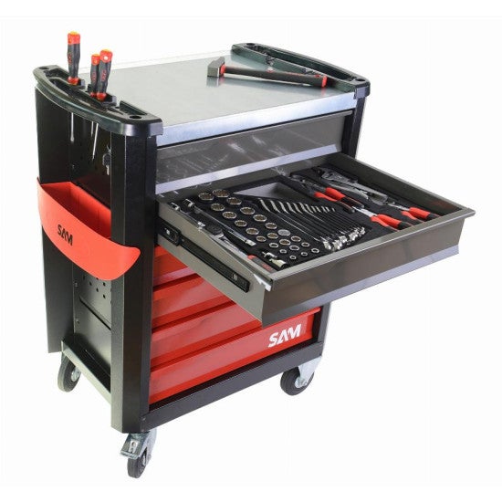 Composition de 134 outils en modules mousse +servante SAM - CPP134MMS ...