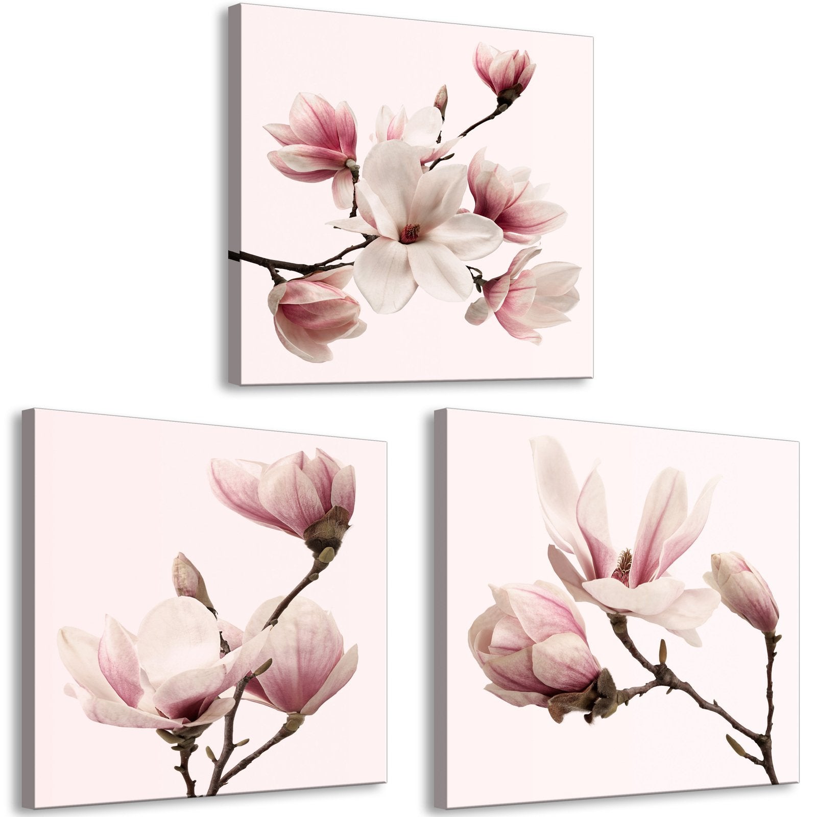 Tableau floral en toile intissée trois parties horizontal | Leroy Merlin
