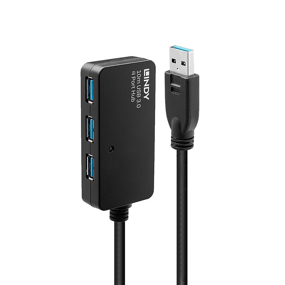 Extendeur usb 3.0 amplifiée pro 10m +hub LINDY | Leroy Merlin