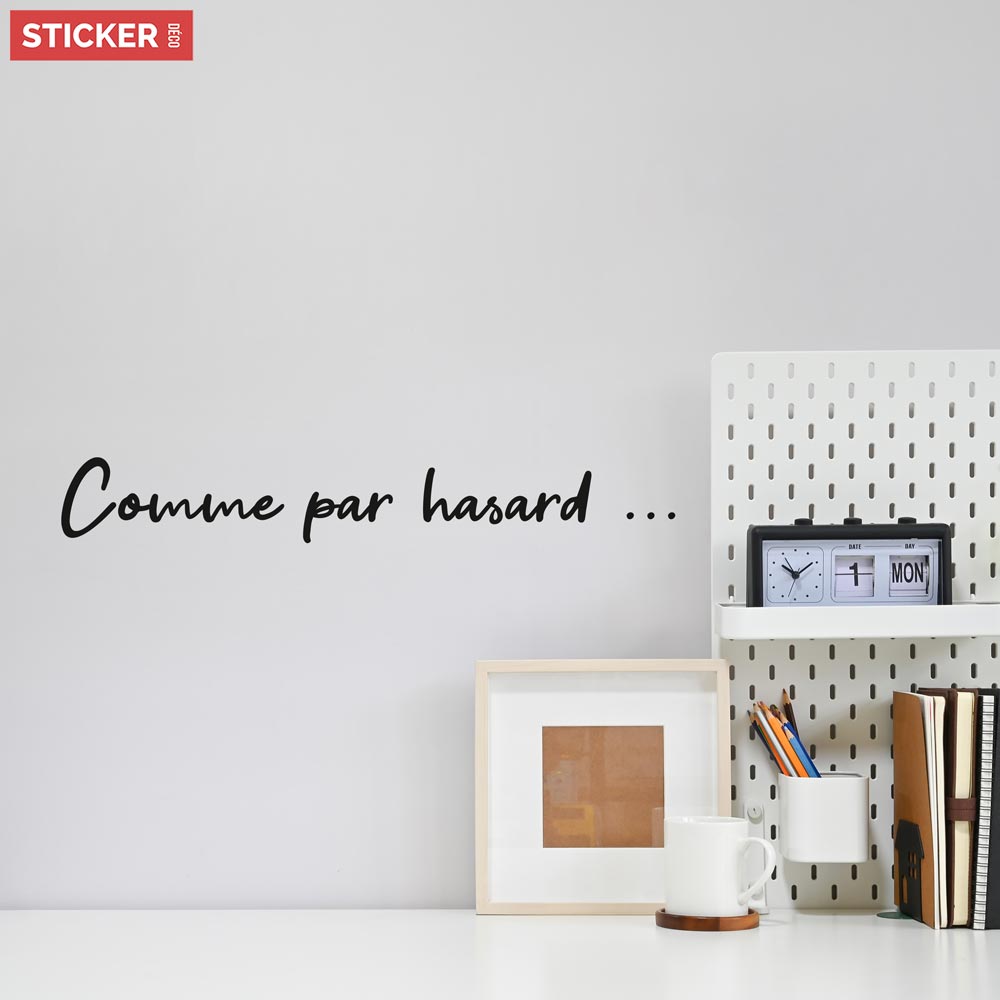 Sticker Citation Comme Par Hasard - XXL (Largeur 200m, Hauteur 29cm ...