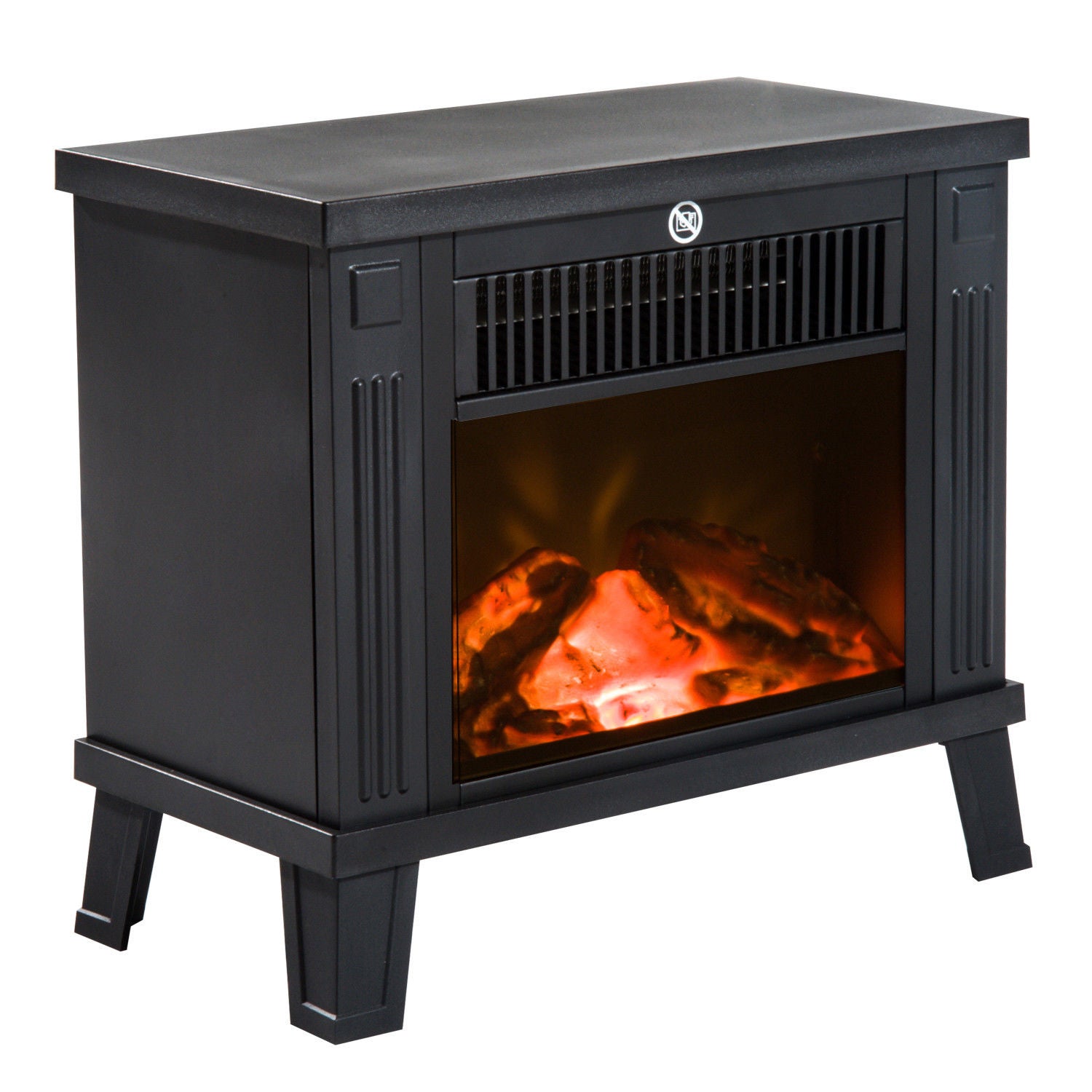 Chimenea Eléctrica HOMCOM Metal, ABS Negro 34x17x31 cm | Leroy Merlin