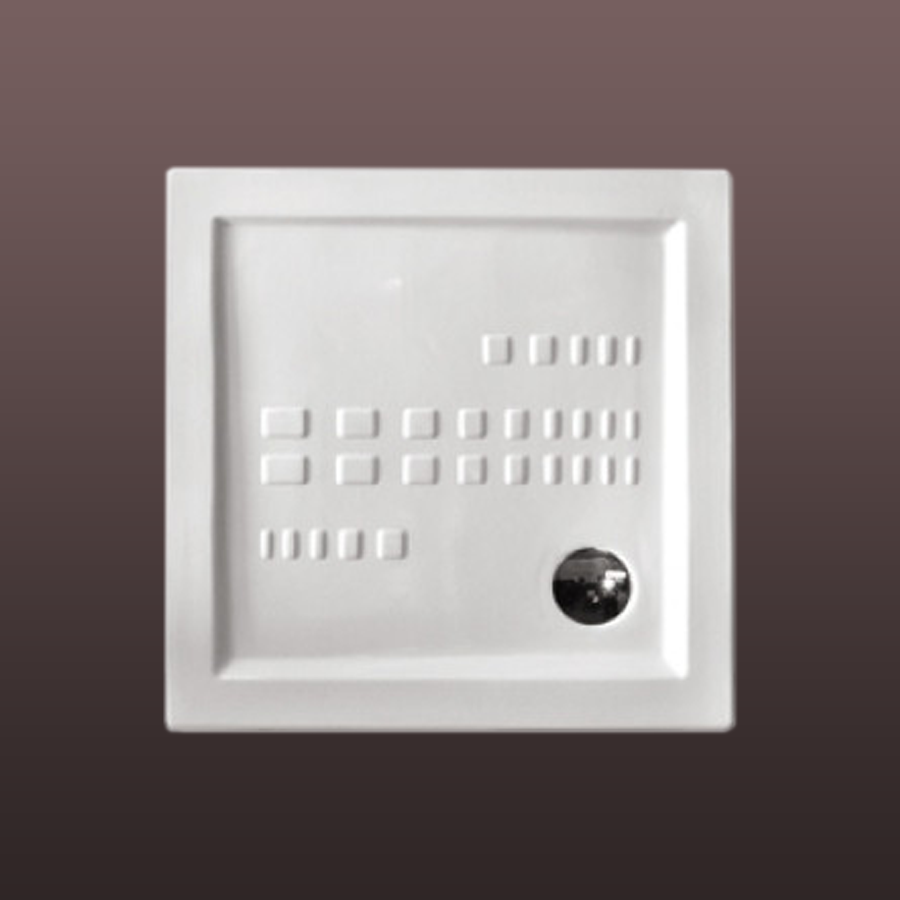 Receveur de douche traditionnel 90x90 extra plat en céramique | Bricoman