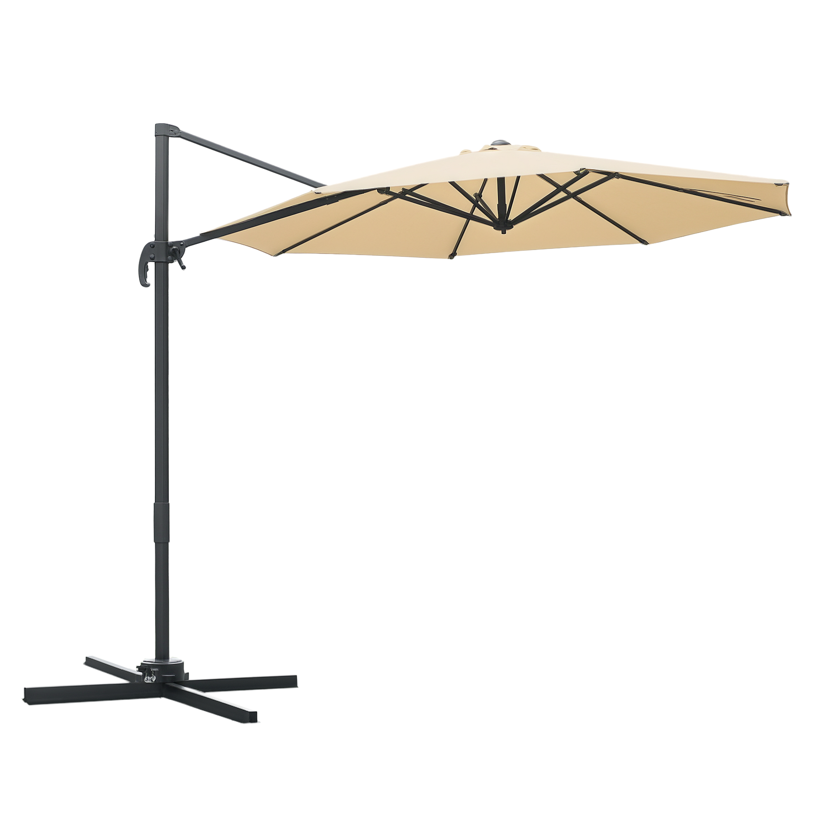Parasol déporté octogonal inclinable parasol rotatif 360° avec pied en ...