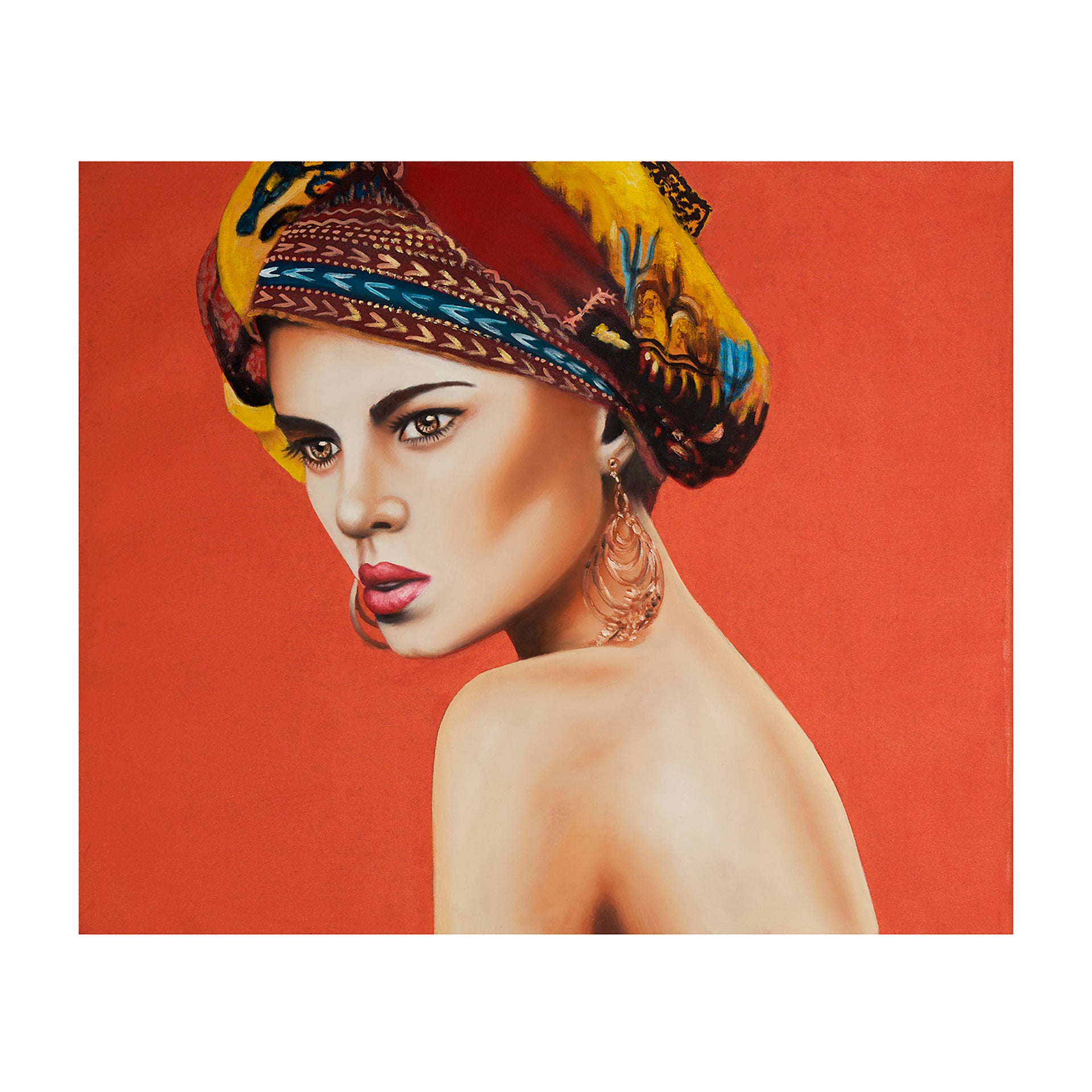 Toile en toile orange 120x4x100 cm | Leroy Merlin