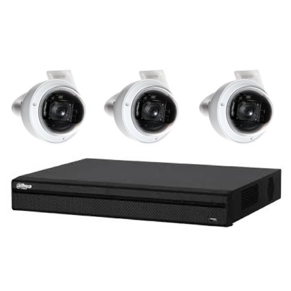 Kit de Vidéosurveillance Dahua DVR HCVR8208AS3 et 3 Caméras Dôme HDCVI ...
