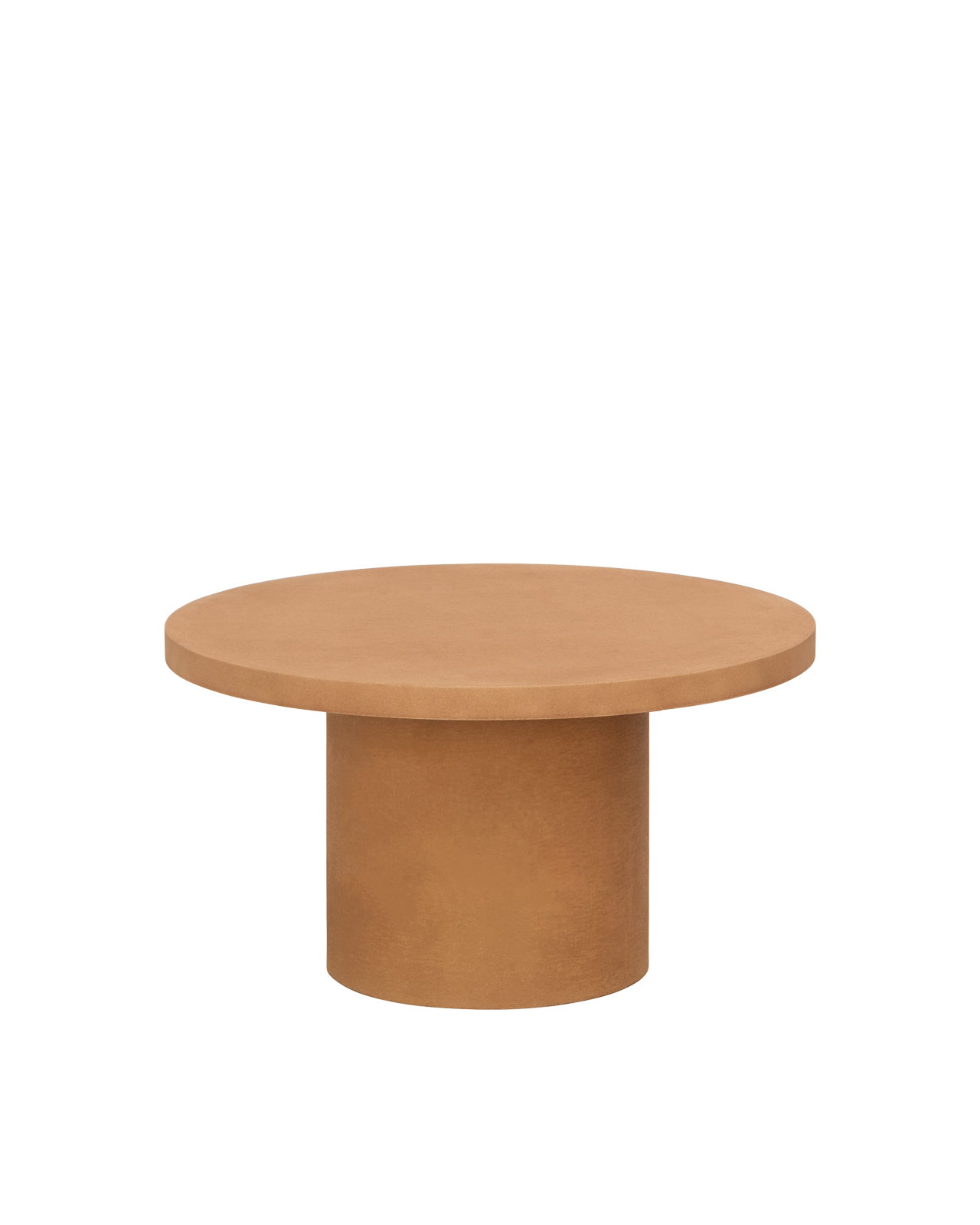 Table basse ronde en microciment de teinte terracotta 30x60cm | Leroy ...