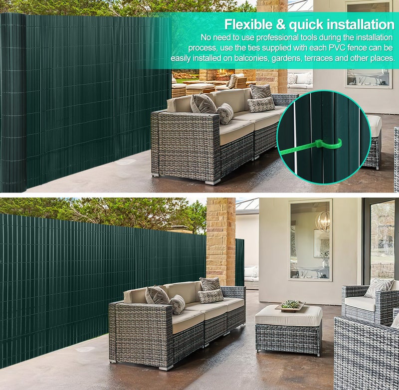 Bastón de PVC de doble cara, Mampara de privacidad de PVC resistente ...