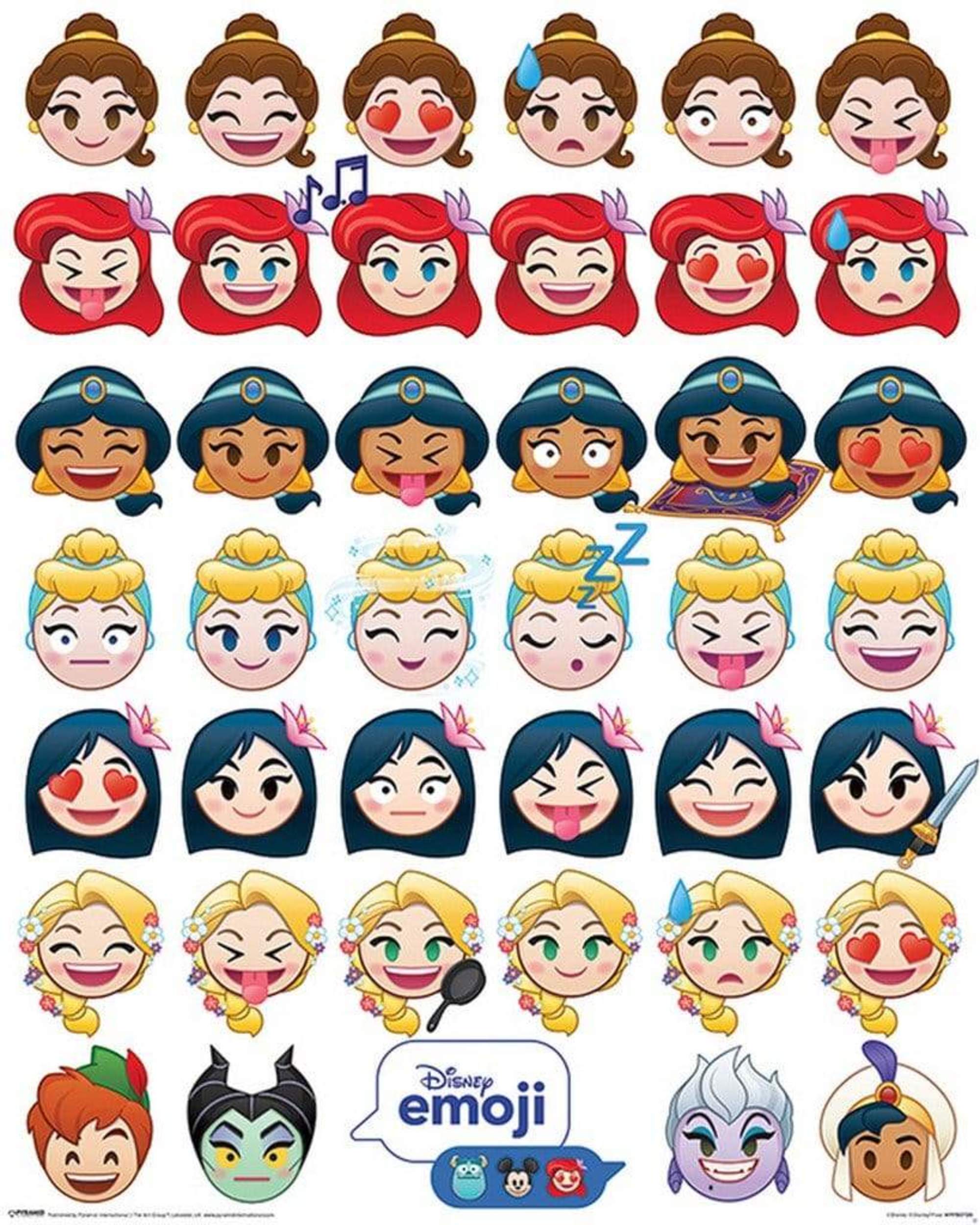 Poster Disney - Emoji Princess Emotions 40x50cm | Leroy Merlin