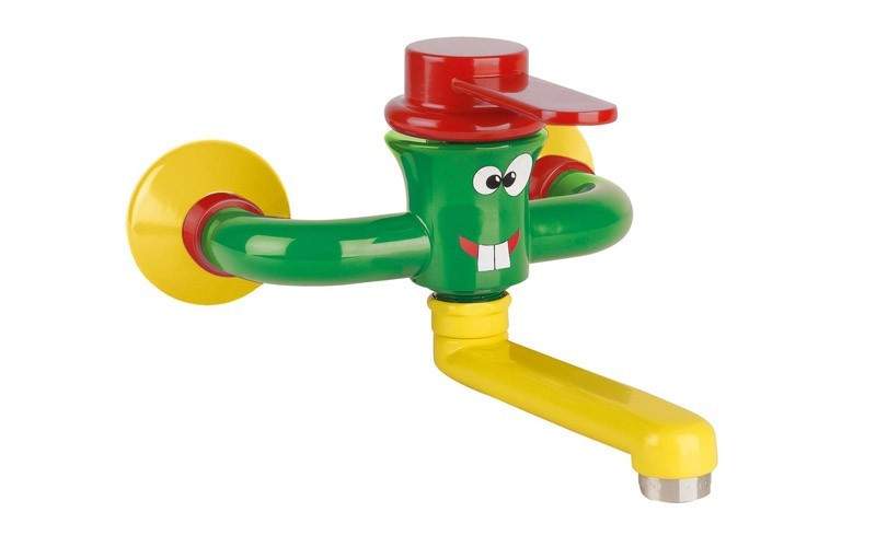 Mezclador de lavabo de pared con limitador de temperatura Idral Kids 01221 - verde | Leroy Merlin