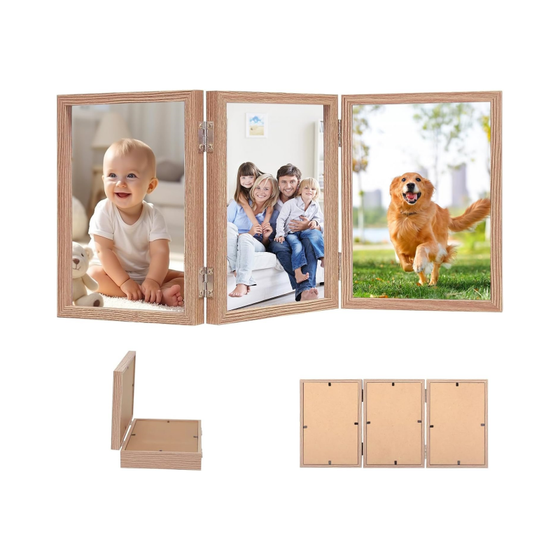 Cadre Photo Pliable 3 Photos Cadre pour portrait Trois cadre photo ...