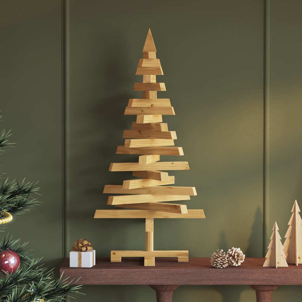 Árboles de Navidad Marrón 90 cm Madera maciza de pino | Leroy Merlin