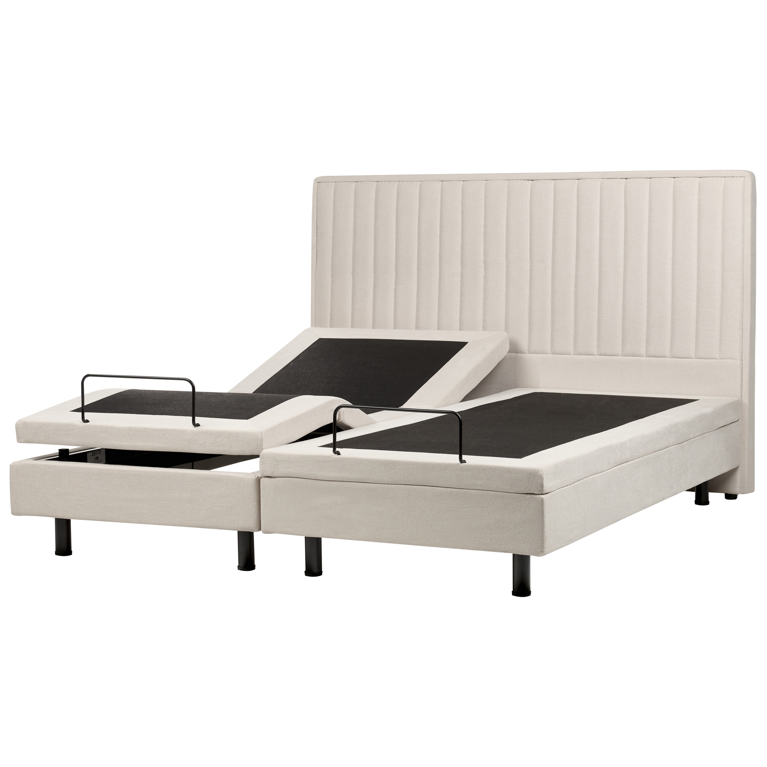 Lit réglable Tissu CASTELLAN 180 x 200 cm Beige clair | Leroy Merlin