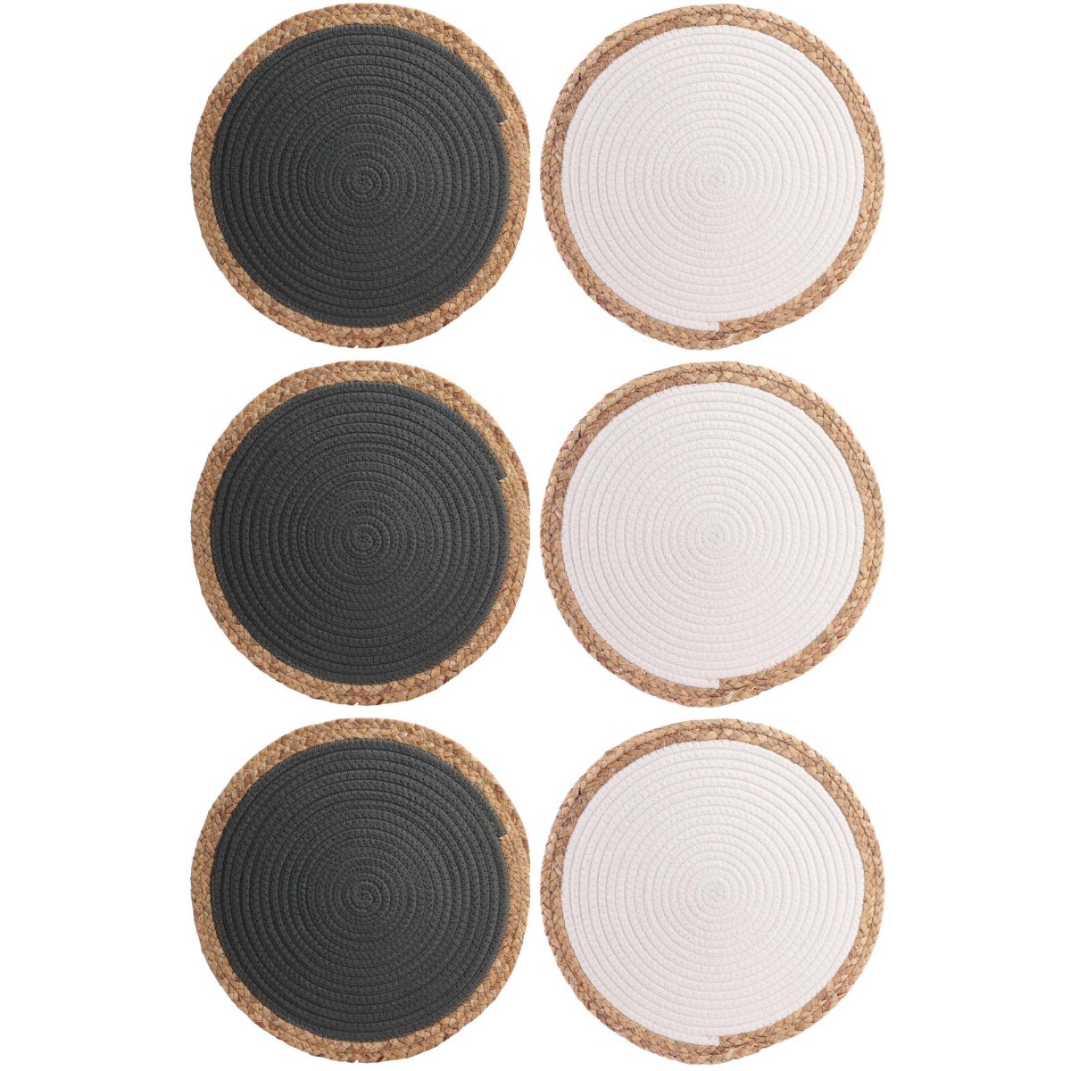Sets de table jonc de mer 38 cm (Lot de 6) The Home Deco Factory ...