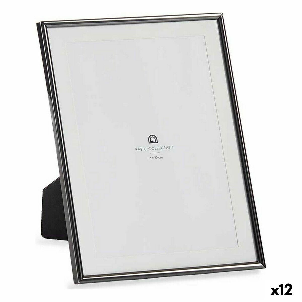 Marco de Fotos Cristal Negro Acero (12 Unidades) - Marca: Gift Decor ...