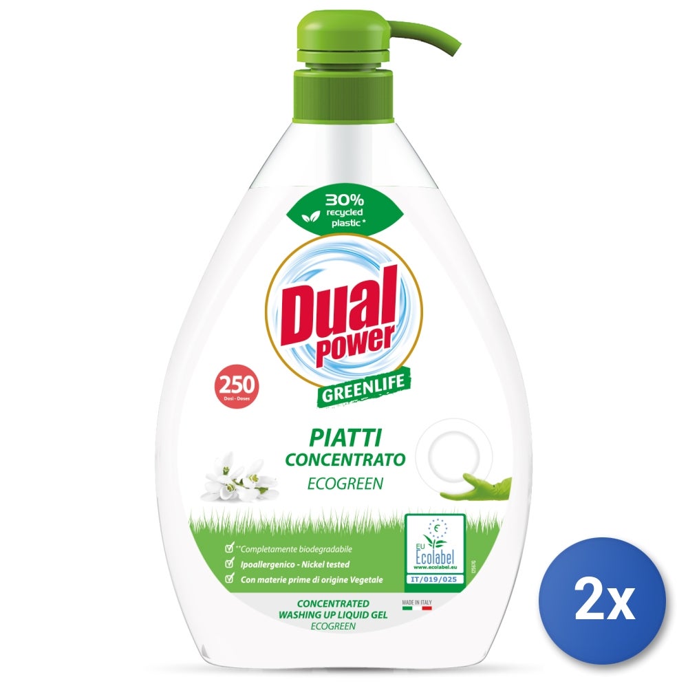 2x Dual Power Piatti 1000 Ml. Dispenser Concentrato Greenlife Made In ...