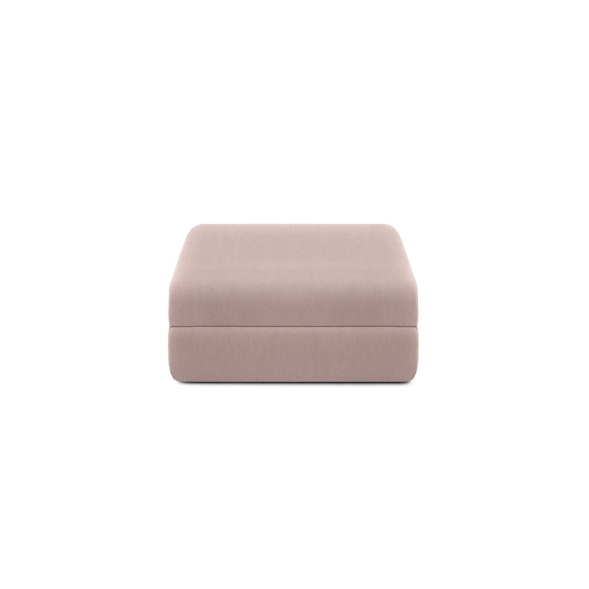 Pouf modulable et convertible - Tissu lisse - Rose | Leroy Merlin