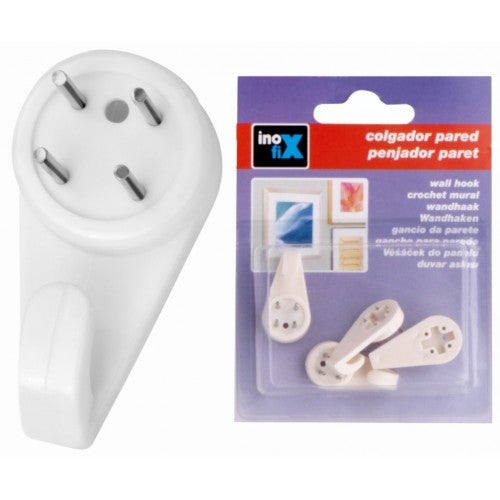Colgador pared Inofix Blanco 4 unidades 3002 | Leroy Merlin