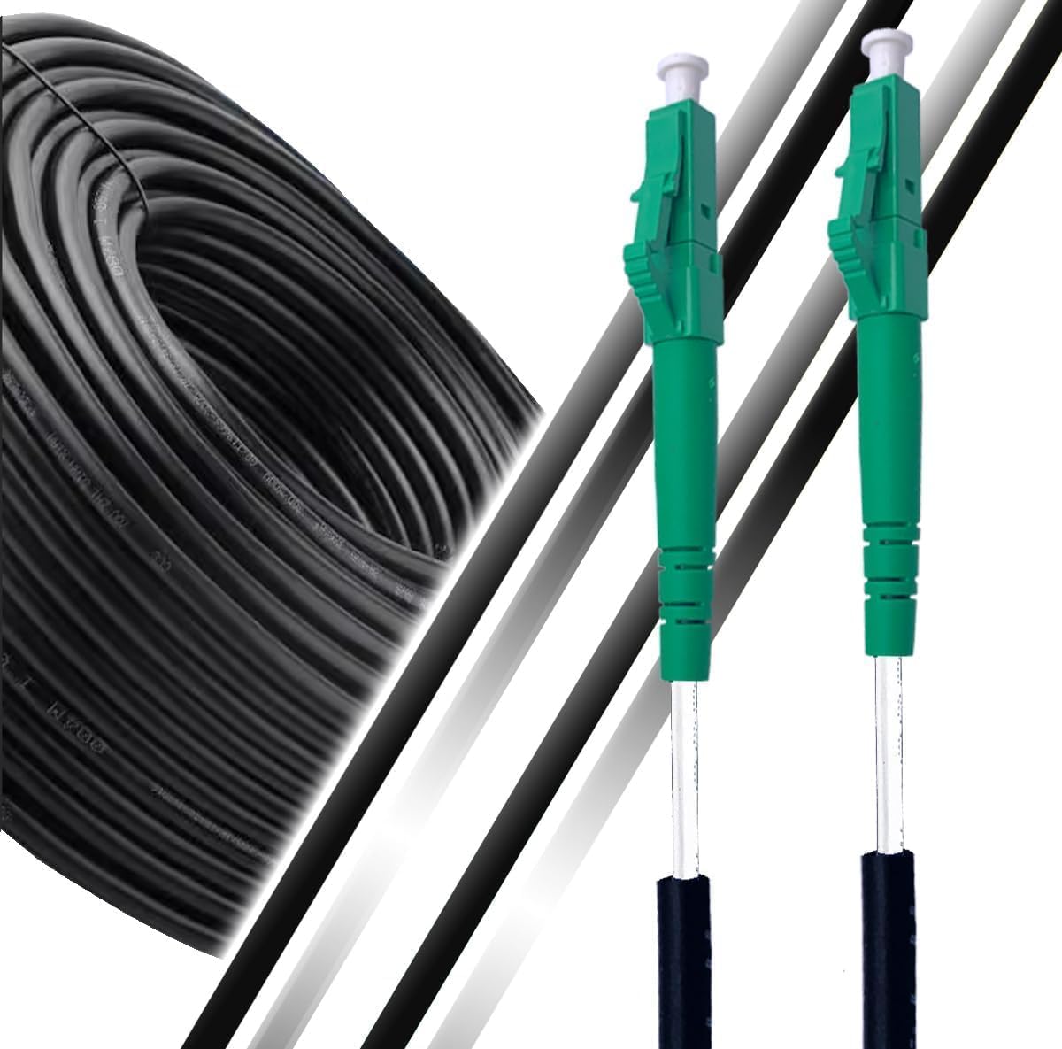 Elfcam – 30m Cordon Fibre Optique Extérieur LC/APC vers LC/APC – OS2 ...