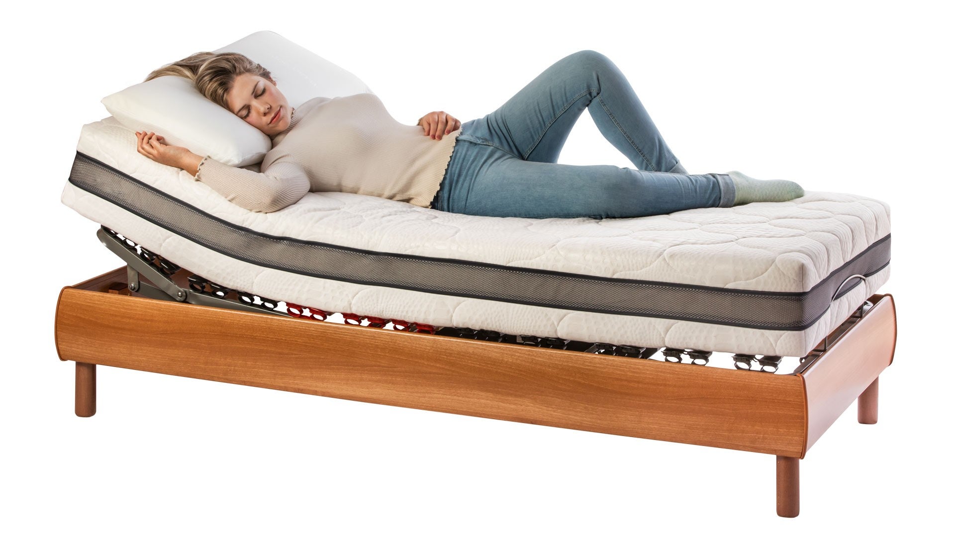 NIX Cama Articulada Eléctrica con Colchón Hapi - 90cm x 200cm - Mando ...