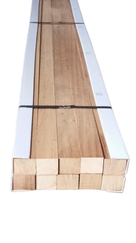 Pack 10 lamas de listón decorativo madera natural tropical en Iroko ...