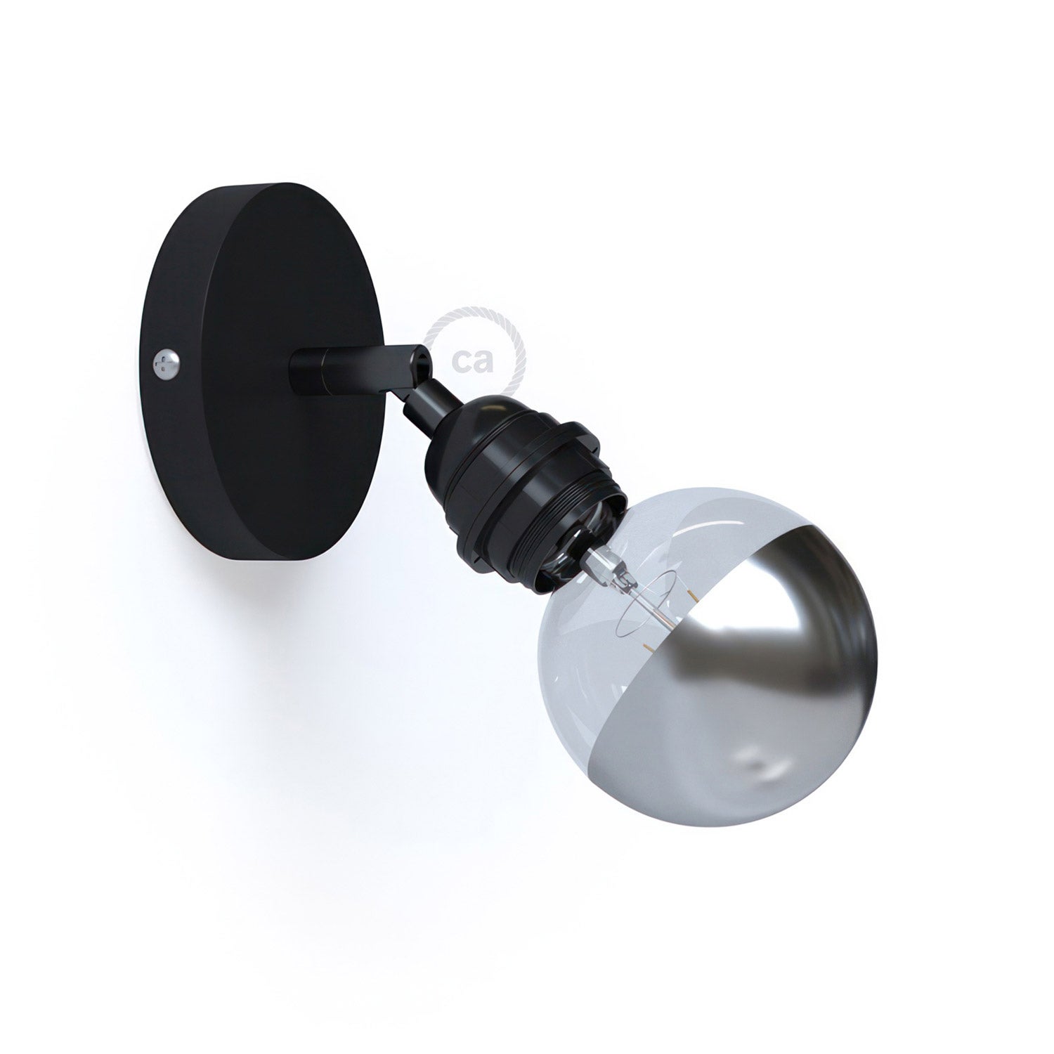 Luminaire métallique à 90° avec douille filetée E27, point lumineux ...