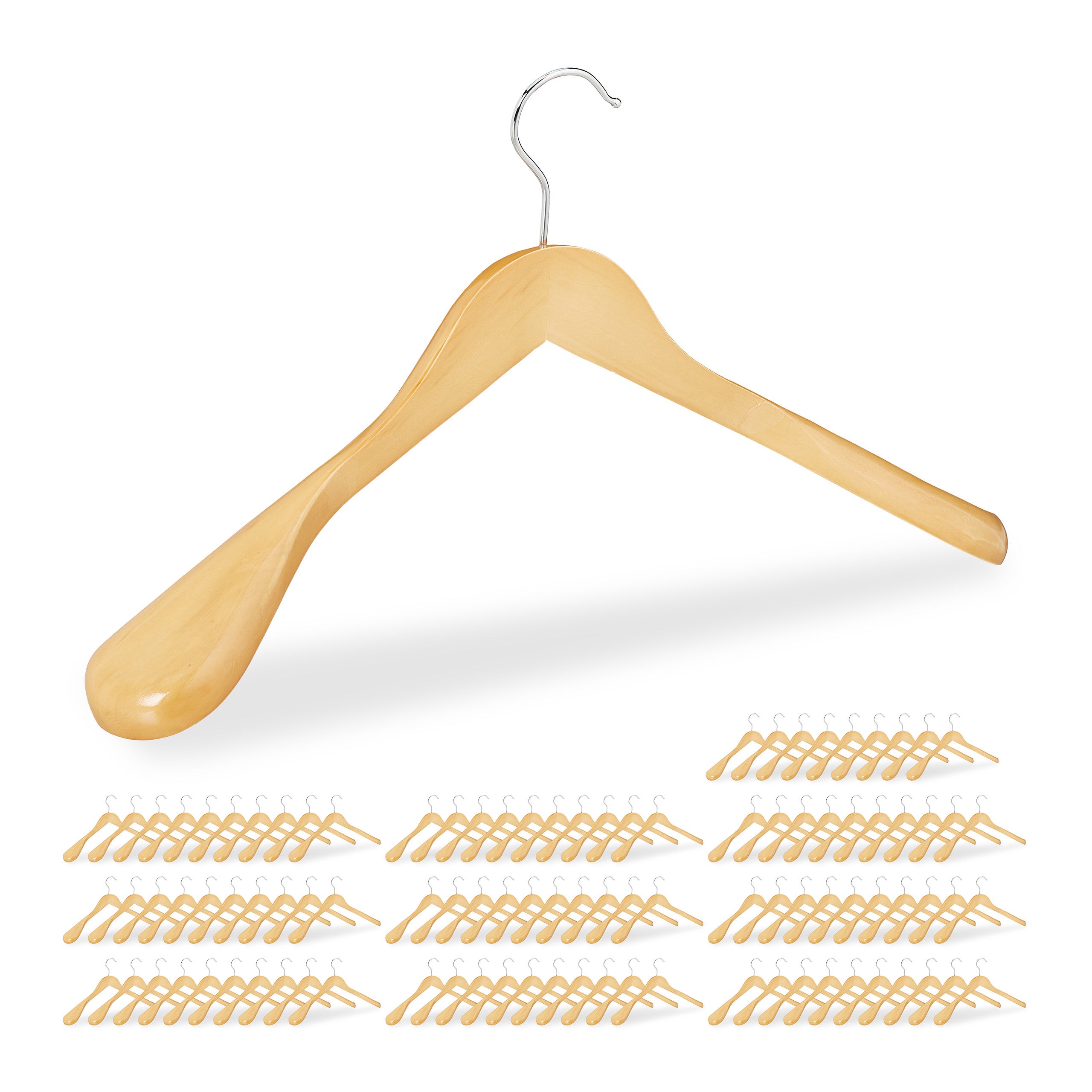 Pack de 100 Perchas Traje Anchas, Para Chaquetas, Abrigos o Vestidos ...