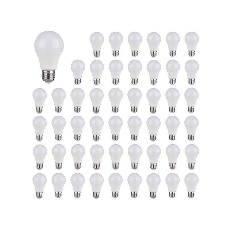 Lot de 50 Ampoules LED E27 A60 8,5W Samsung Chip V-TAC PRO VT-210 - 200 ° - Blanc neutre - 4000K ...