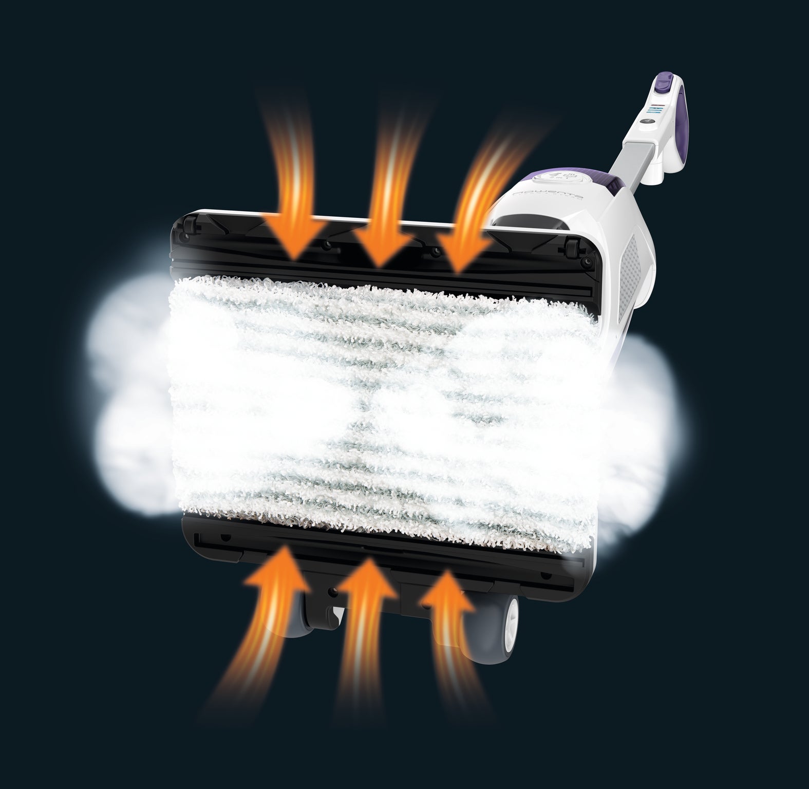 Rowenta RY773 Nettoyeur vapeur balai 0 47 L 1500 W Blanc Violet | Leroy ...