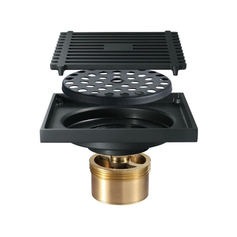 Scarico per doccia walk-in Scarico a pavimento antiodore nero 100*100mm ...