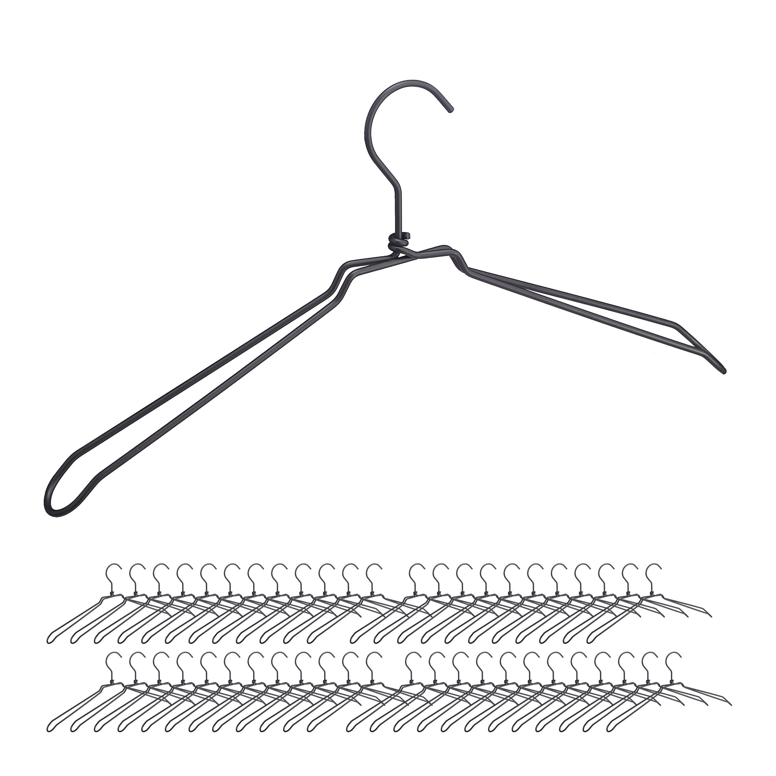 Set 48 Perchas Ropa Estilo Industrial, Colgadores con Hombro Ancho ...