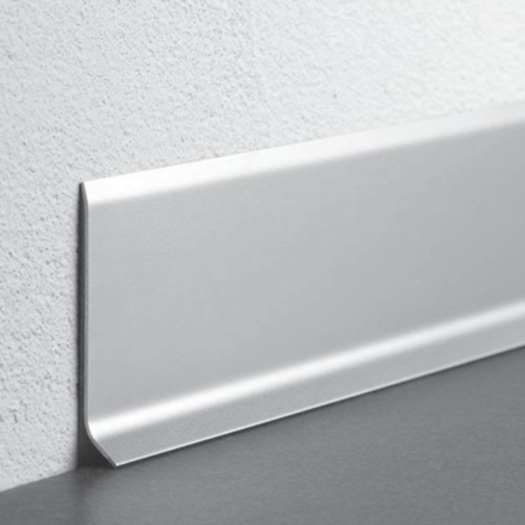 Plinthe en aluminium gris 6 cm de haut x 2,00m de long Satin | Leroy Merlin