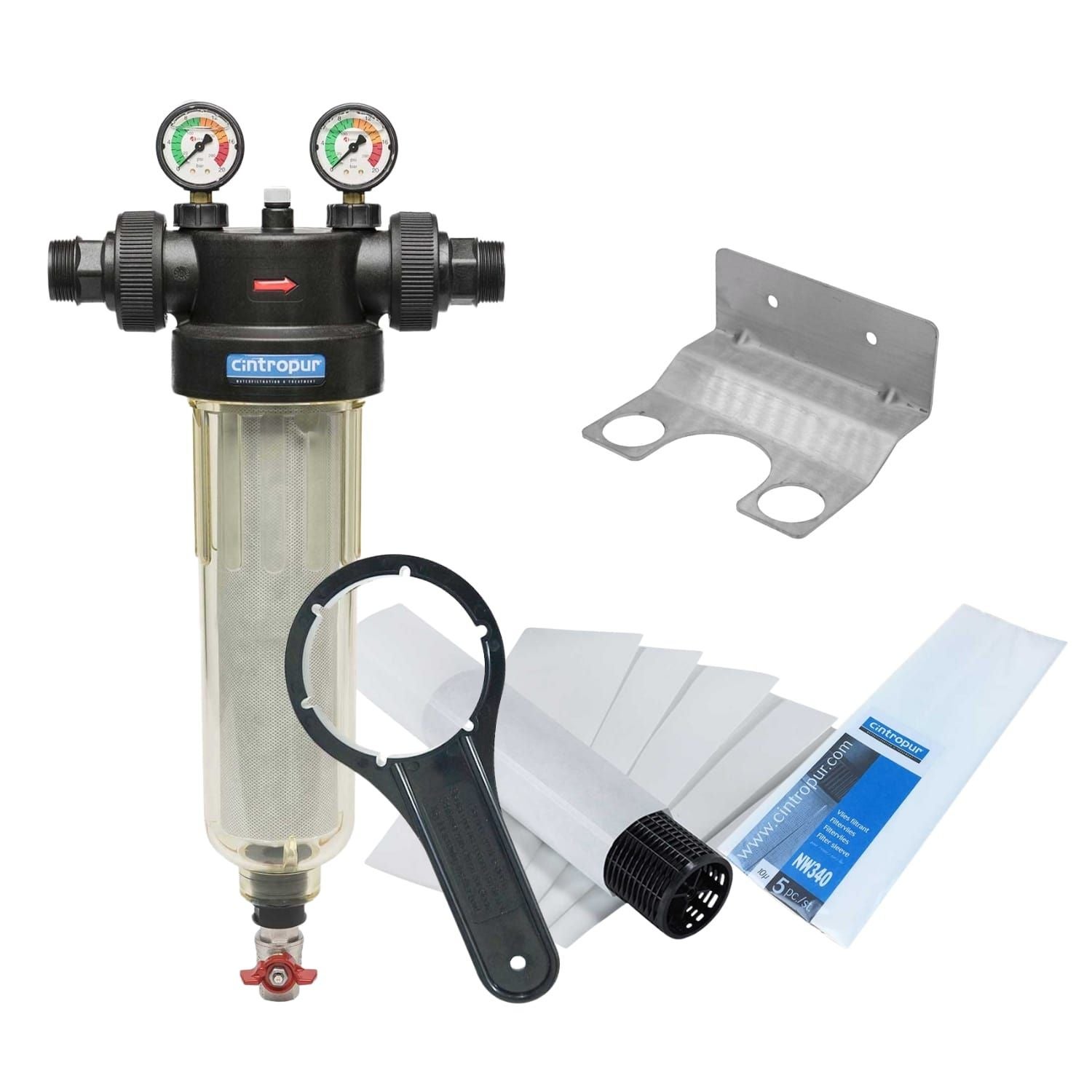 Kit Filtre à Tamis Cintropur Nw340 1"1/4 + Fixation Murale + 5 Tamis ...