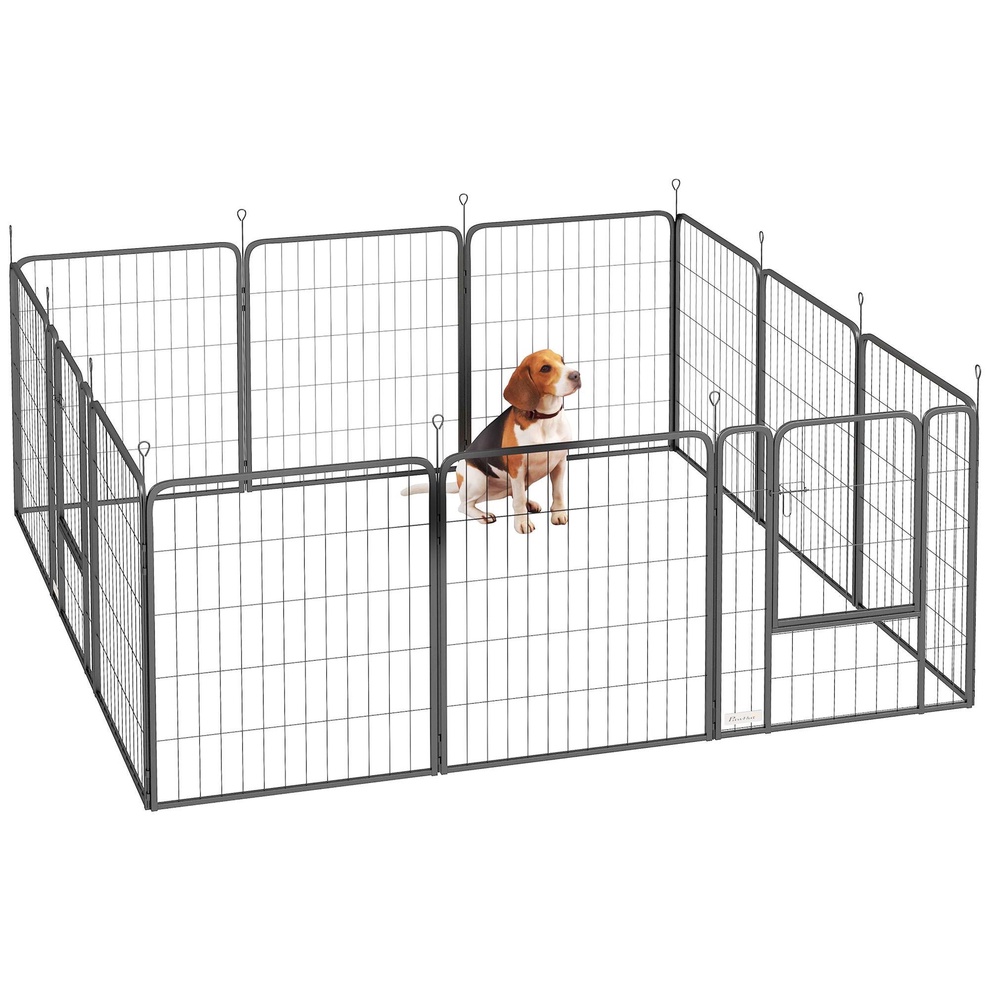 Parc de jeu pour chien solide à 12 panneaux avec portes, pour chiens de ...