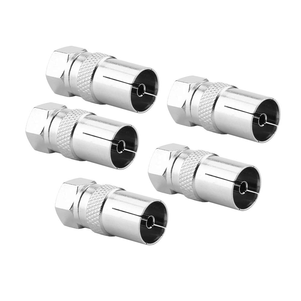 Lot de 5 connecteurs mâles de type F vers connecteur adaptateur d ...