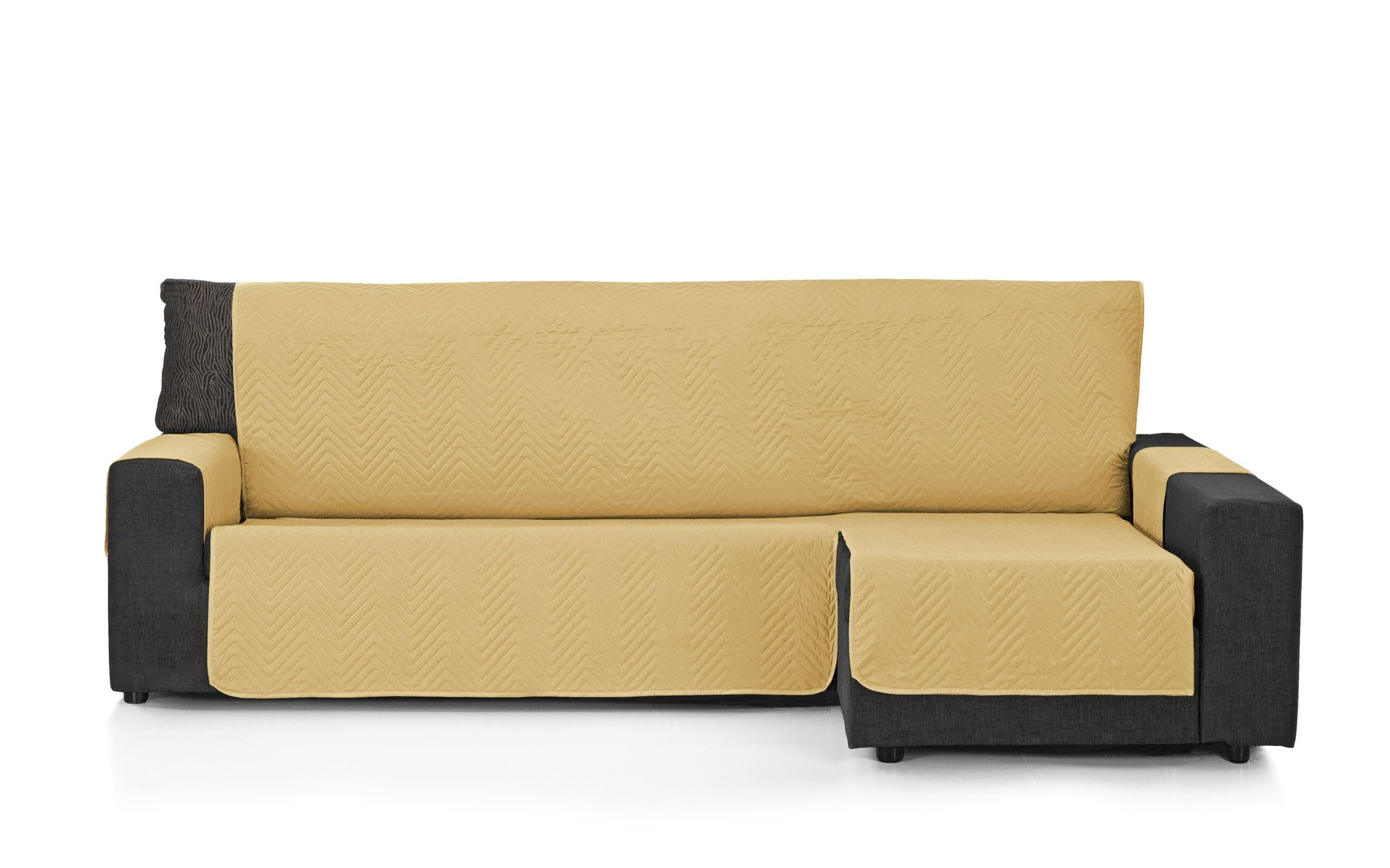 Funda Cubre Sofá Chaise Longue 200cm Mont Mostaza S&T Sofa Covers ...