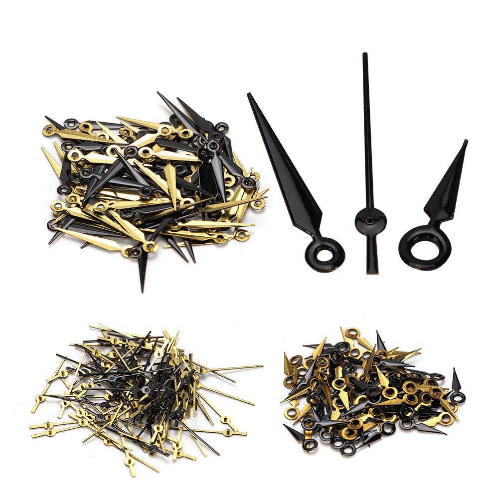 Agujas de reloj con manecillas de horas, minutos y segundos de oro ...