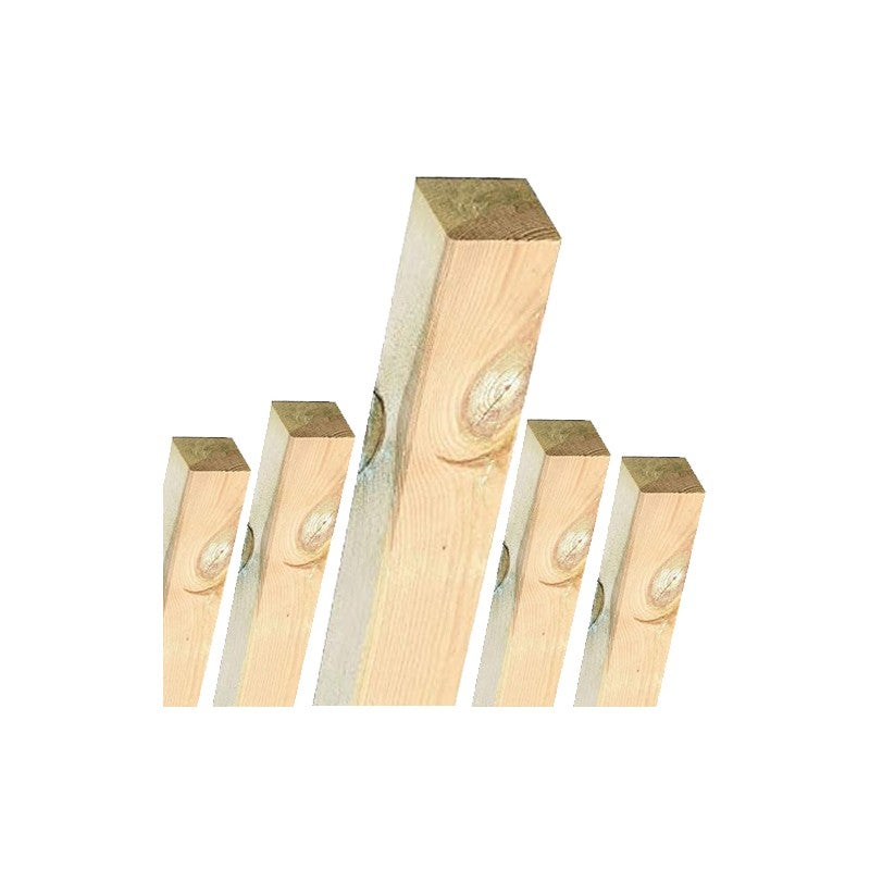 Lot de 5 Poteau en bois carré, 9x9 cm pour le jardin, hauteur 120 cm ...