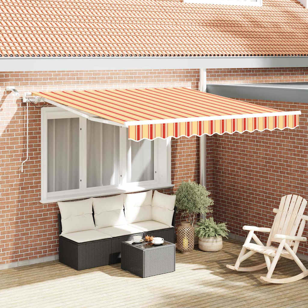 Toldo Retráctil Amarillo y Naranja 350 x 250 cm vidaXL | Leroy Merlin