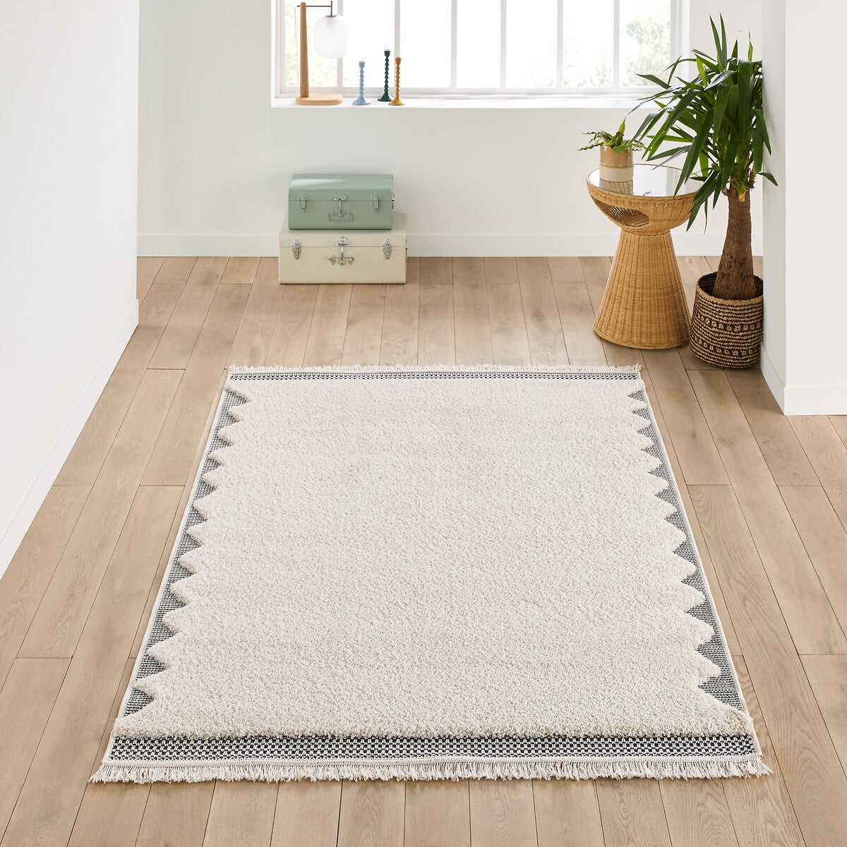 Tapis style berbère, Zulu - Ecru/noir - 160 x 230 cm | Leroy Merlin