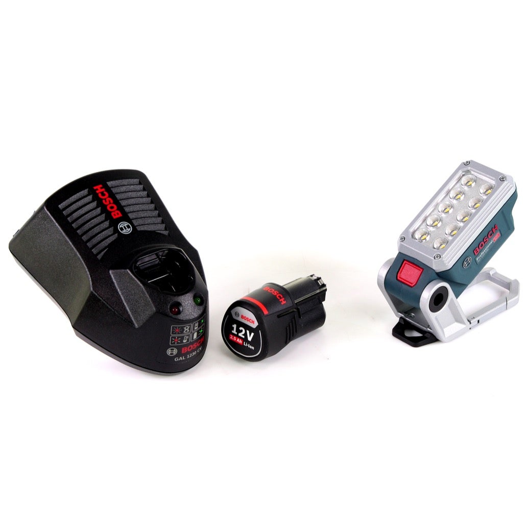 Bosch GLI 12V-330 DeciLED Lampe sans fil Professional + 1x Batterie 2,5 ...