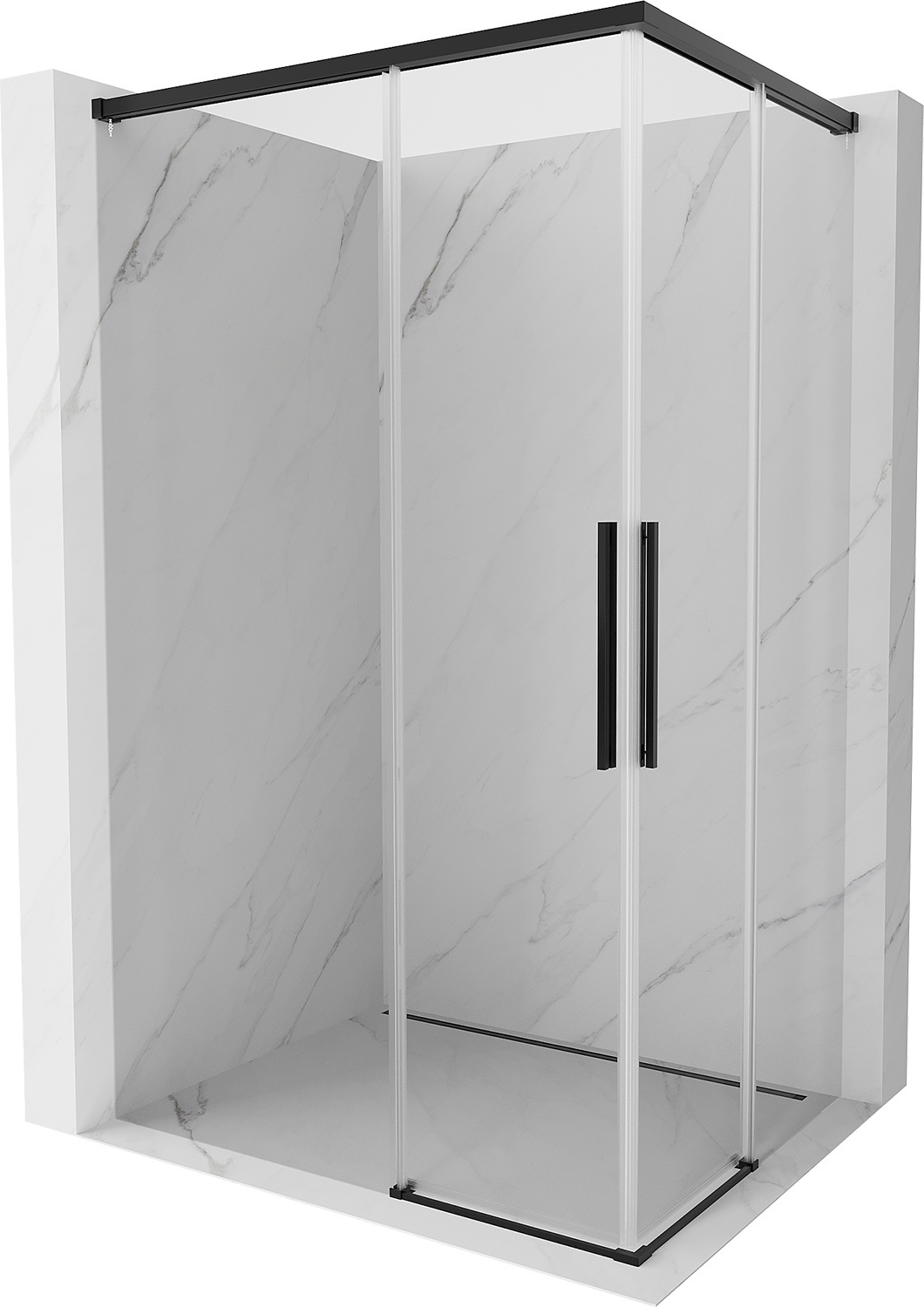 Cabine de douche coulissante Mexen Rox 90 x 70 cm, transparent, chrome - 8C2-090-070-01-00 ...