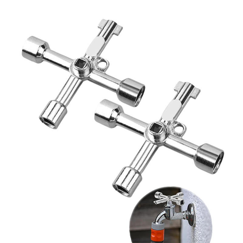Clé, clé universelle multi-usages, clé cruciforme, pour robinets ...