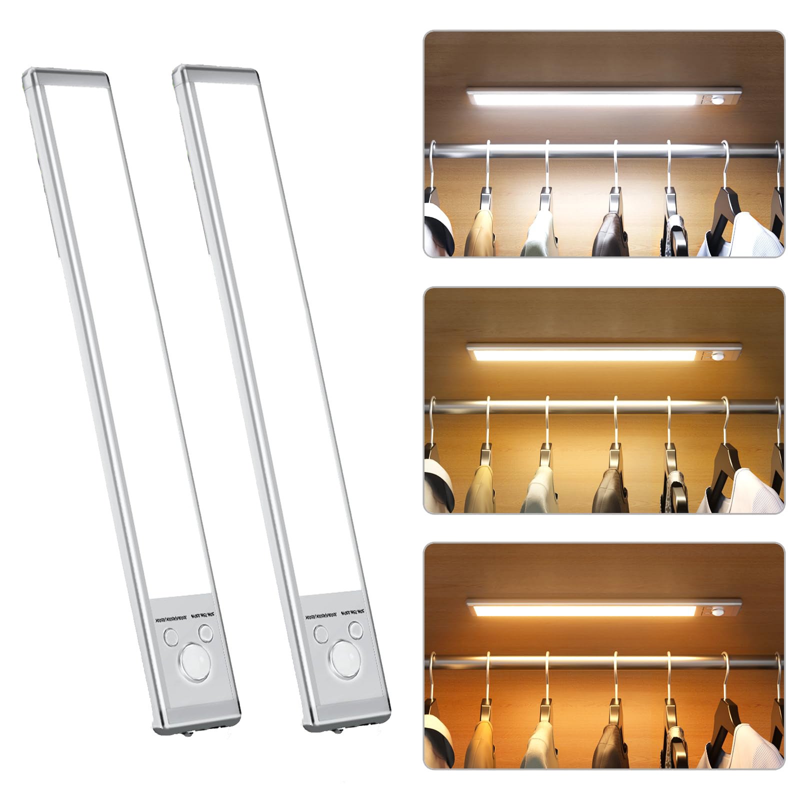 Lámpara LED inteligente de inducción corporal (2 unidades), recargable ...