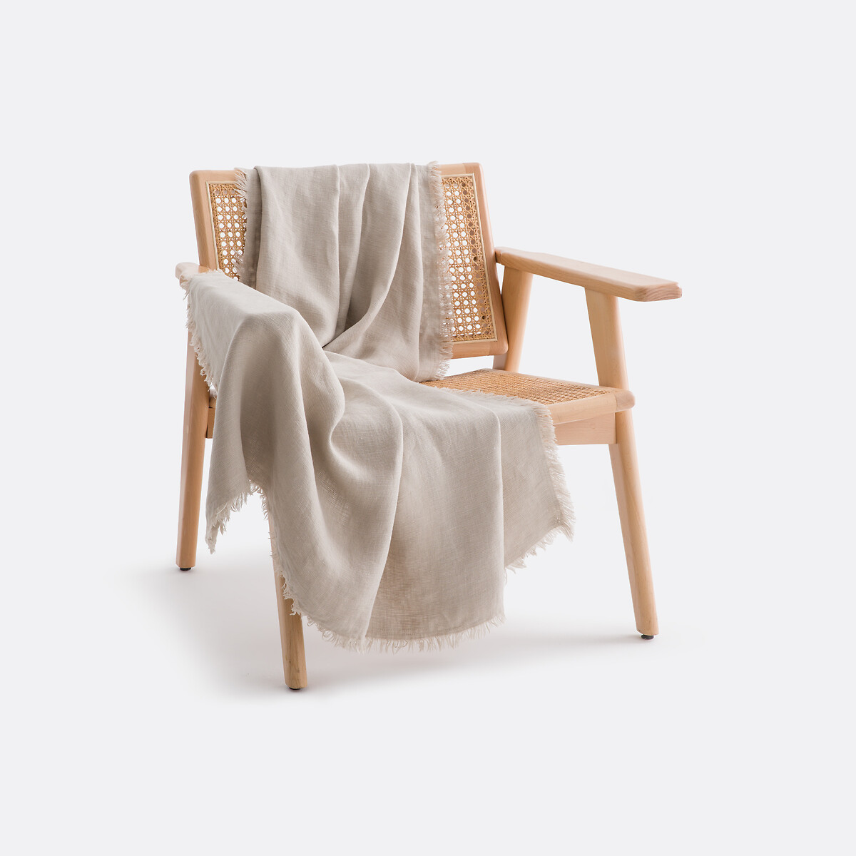 Plaid lin lavé, Linange - Naturel - 180 x 250 cm | Leroy Merlin