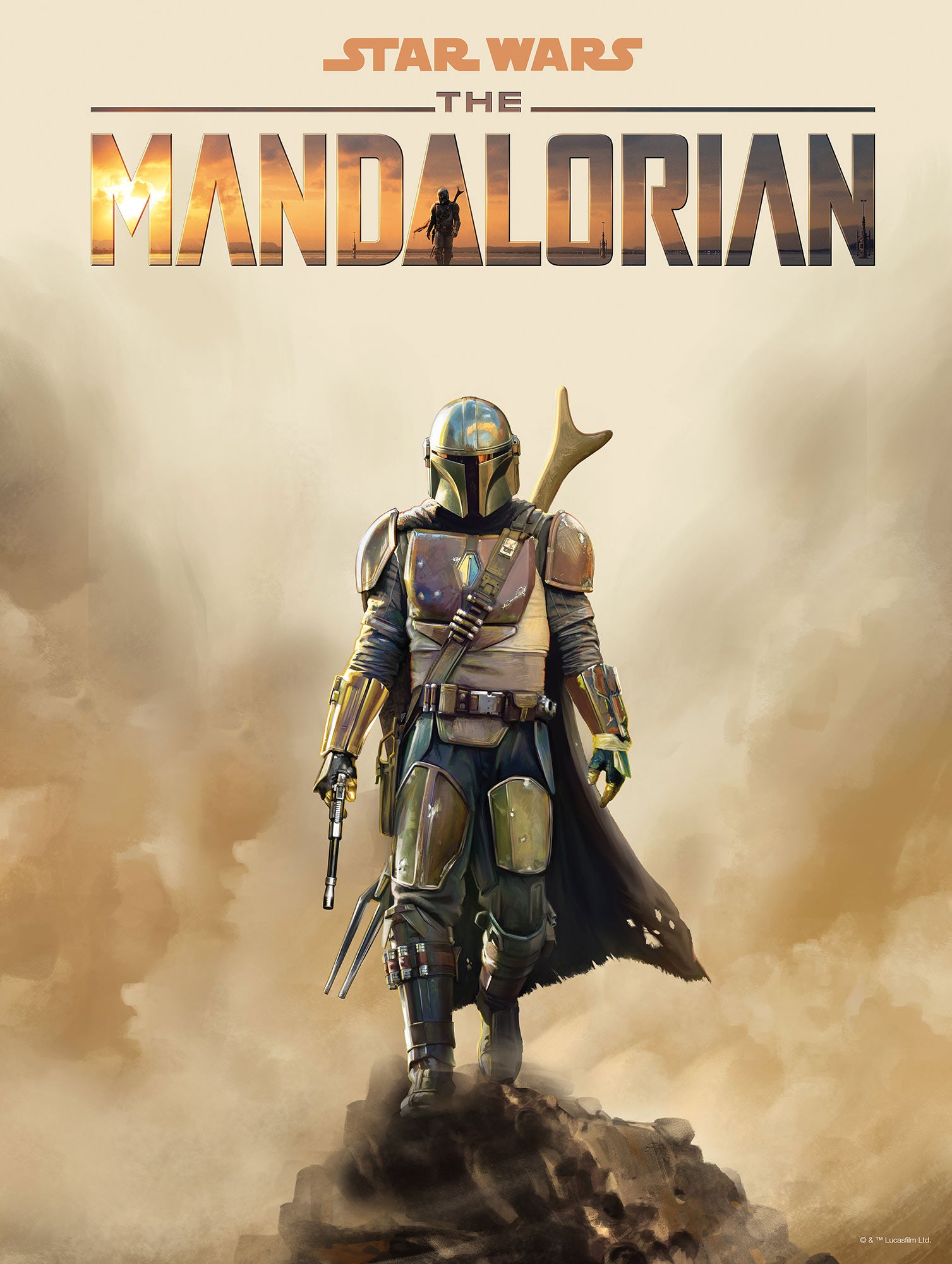 Poster d'art de Komar - Star Wars Mandalorian Movie Poster - Taille: 40 ...